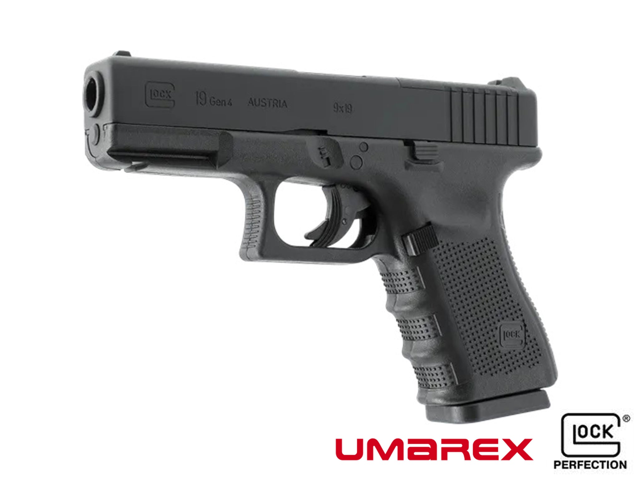 UMAREX グロック19 Gen4 MOS 固定スライド式 Co2 ハンドガン. – GD6-JP