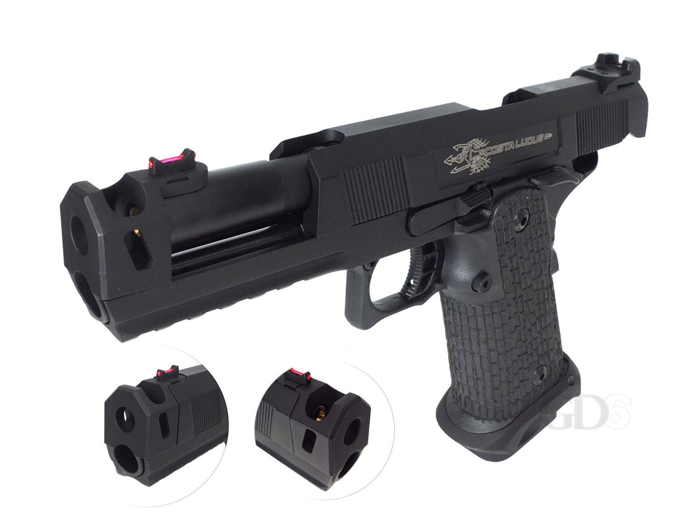 ARMY ARMAMENT STI Costa Carry Comp Hi-Capa ハイキャパ ガスブローバック ハンドガン. – GD6-JP
